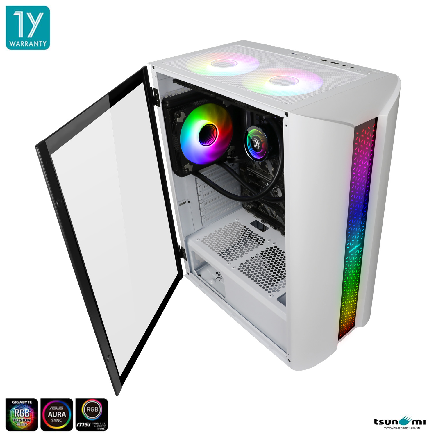 เคสคอมพิวเตอร์ Tsunami 211-G Cooling Combo WW Unlimited Deepspace ARGB ...