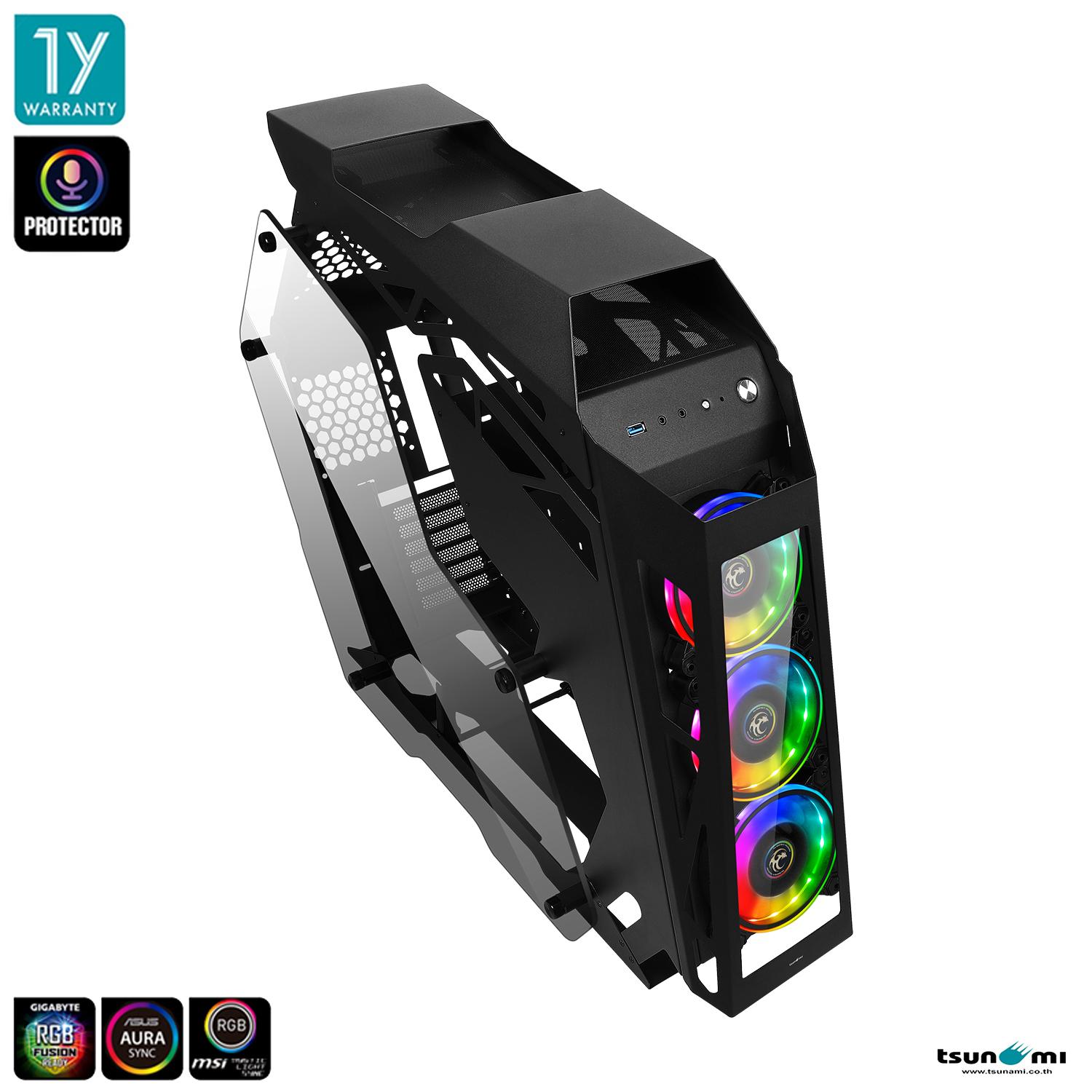 เคสคอมพิวเตอร์ Tsunami Protector Titan KK Open Air Surrounded Tempered ...