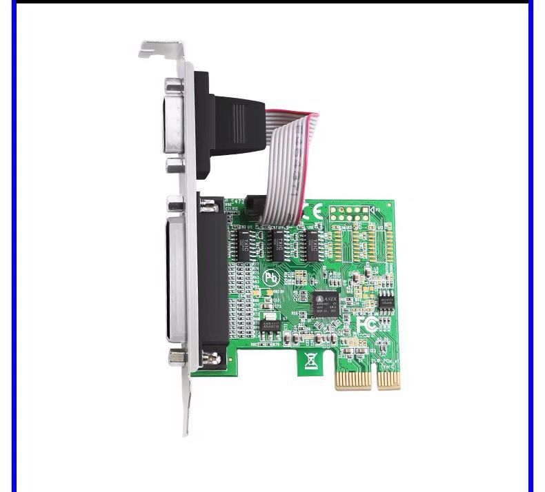 การ์ด pci express X1( PCI-E ) to DB9 (RS232,Serial) 1 พอร์ต+ 1 DB25 Parallel 1 พอร์ต +Driver ...