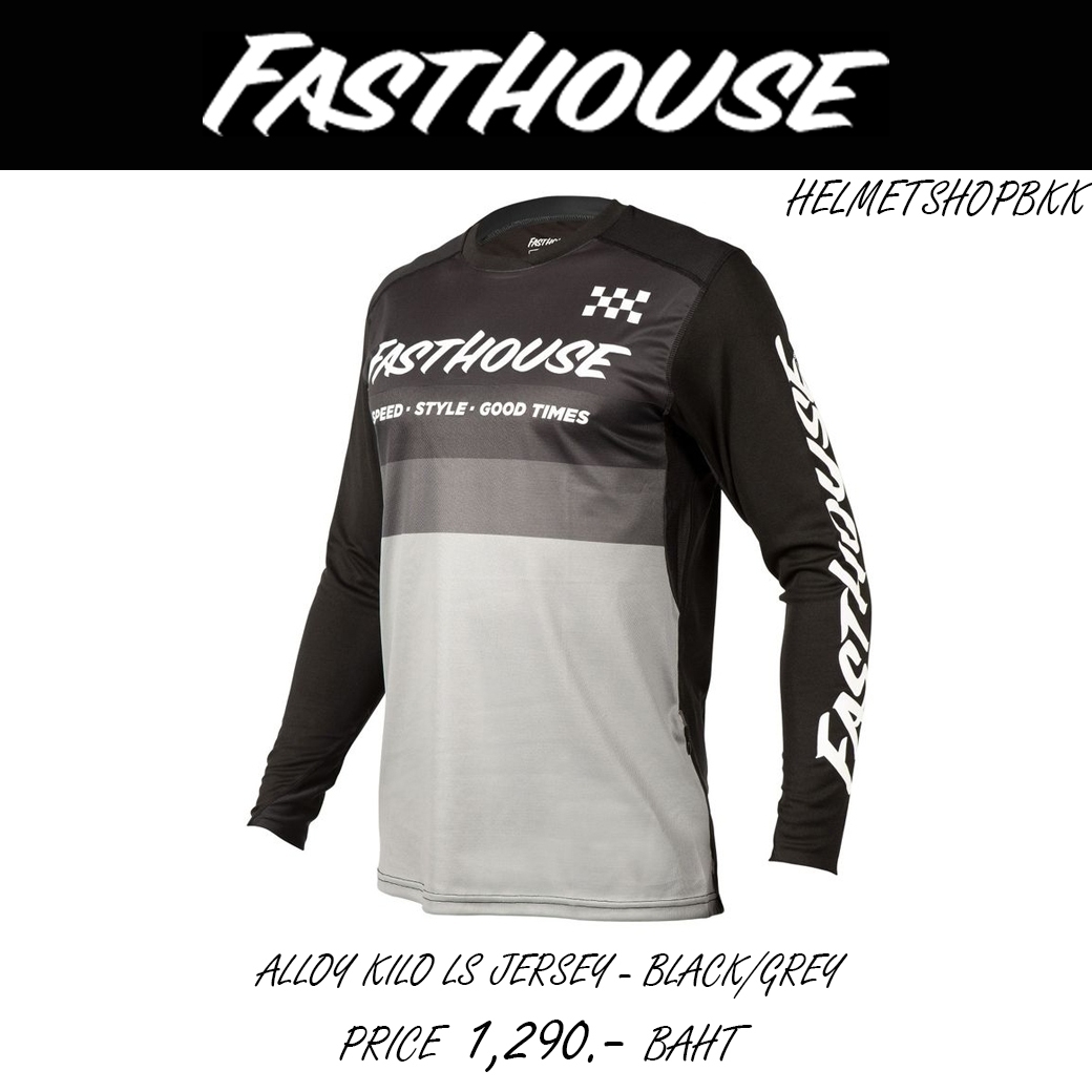 เสื้อแขนยาว FASTHOUSE ALLOY KILD LS JERSEY BLACK GREY - Helmetshopbkk ...
