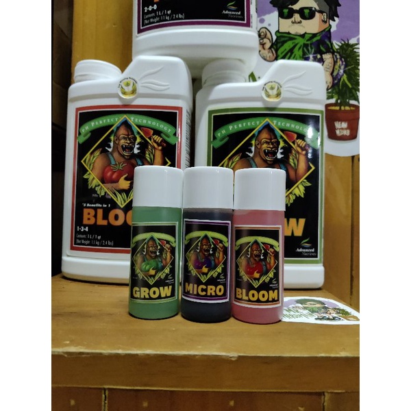 [สินค้าใหม่]ปุ๋ยเบส Advanced Nutrients pH Perfect Grow micro Bloom 3ขวด ขนาดขวดละ 50ml/250ml ...