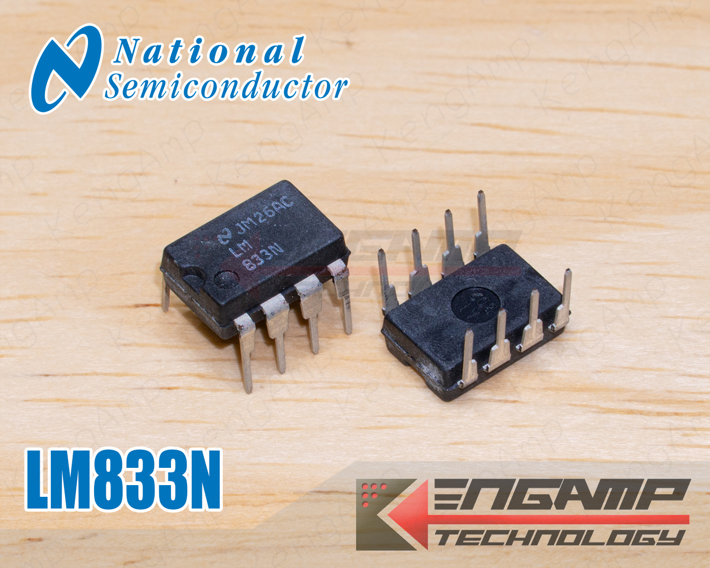 (1ตัว) [IC] LM833 N National Dual Audio OP-AMP ล็อตล่าสุดตัวพิมพ์สีขาว ...