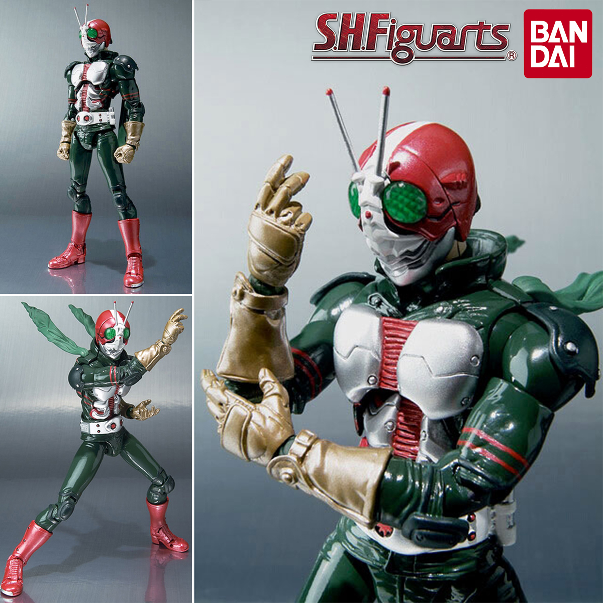 Model โมเดล ของแท้ 100% Bandai S.H.Figuarts Masked Kamen Rider V3 The ...