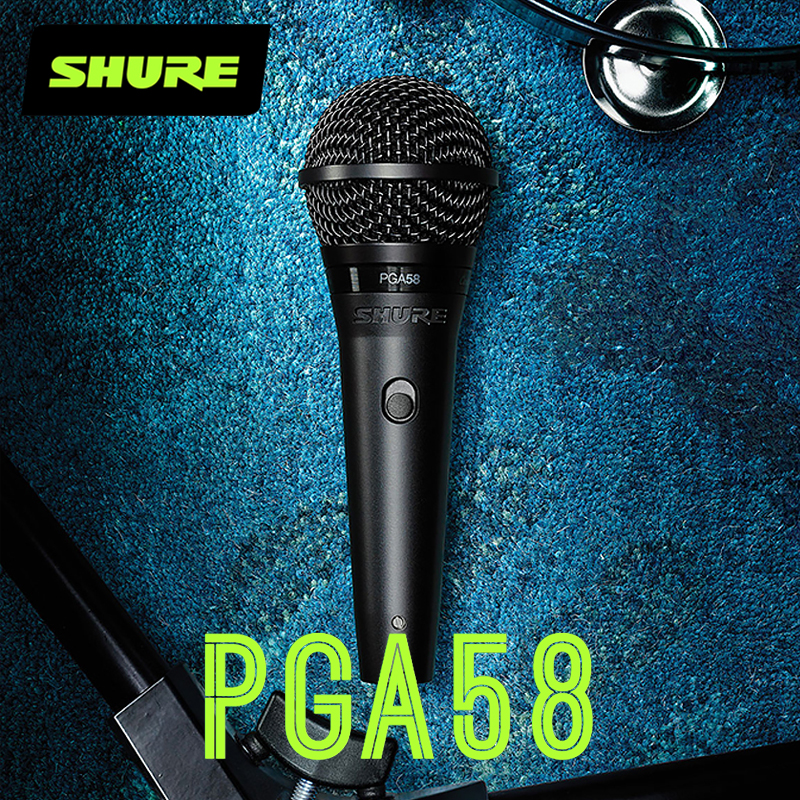 ไมโครโฟน SHURE PGA58-XLRพร้อมสายไมค์กล่องไมค์โครโฟนไมโครโฟนแบบมีสายของรุ่น PGA58 ยี่ห้อ Shure ...