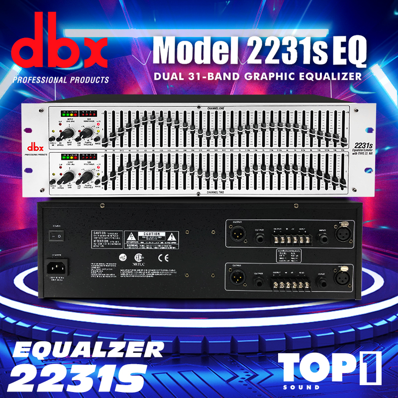 DBX EQ231S Professional Equalizer Dual Band Bass Equalizer 31 Channel AI-PAISARN Stage ...