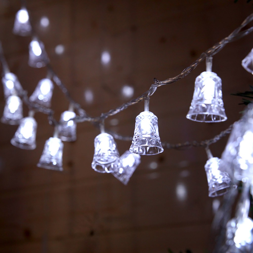 Led Christmas Lights Mini Bells Garland 1.5m 3m 6m Fairy String Lights ...