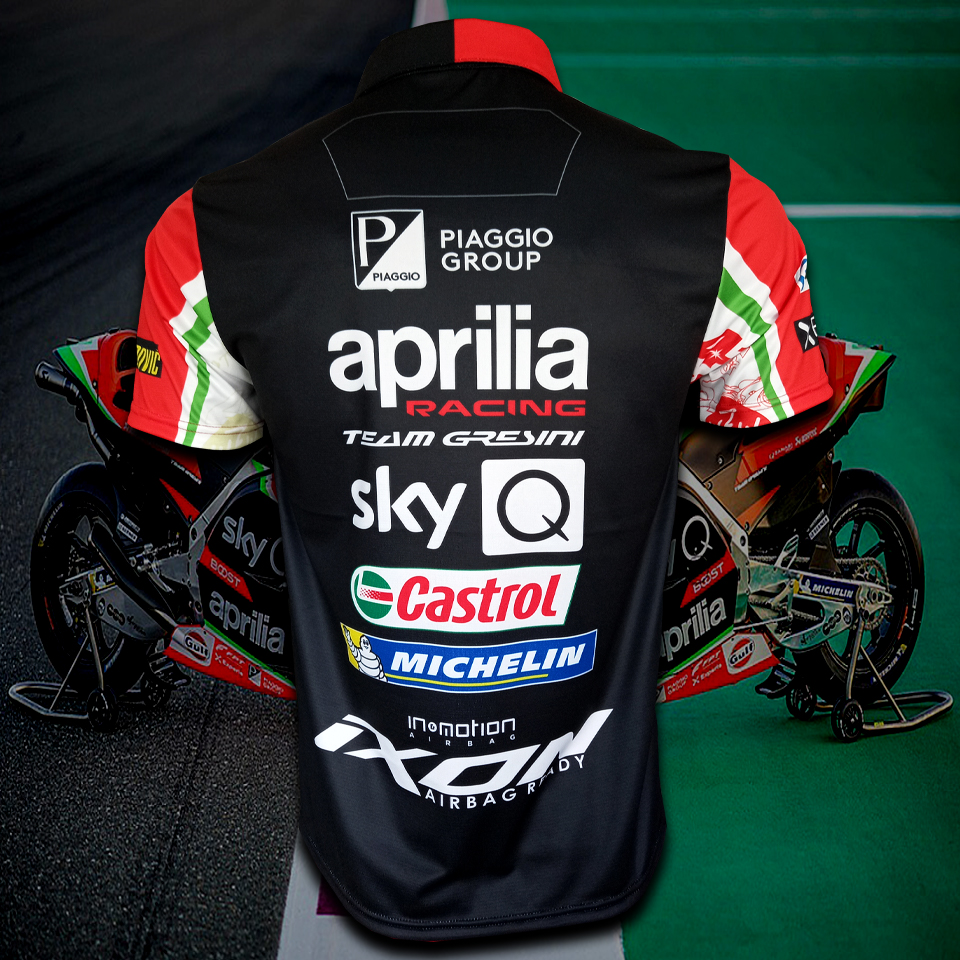 เสื้อโปโล โมโตจีพี Polo MotoGP เสื้อทีม Aprilia Racing Team Gresini ...