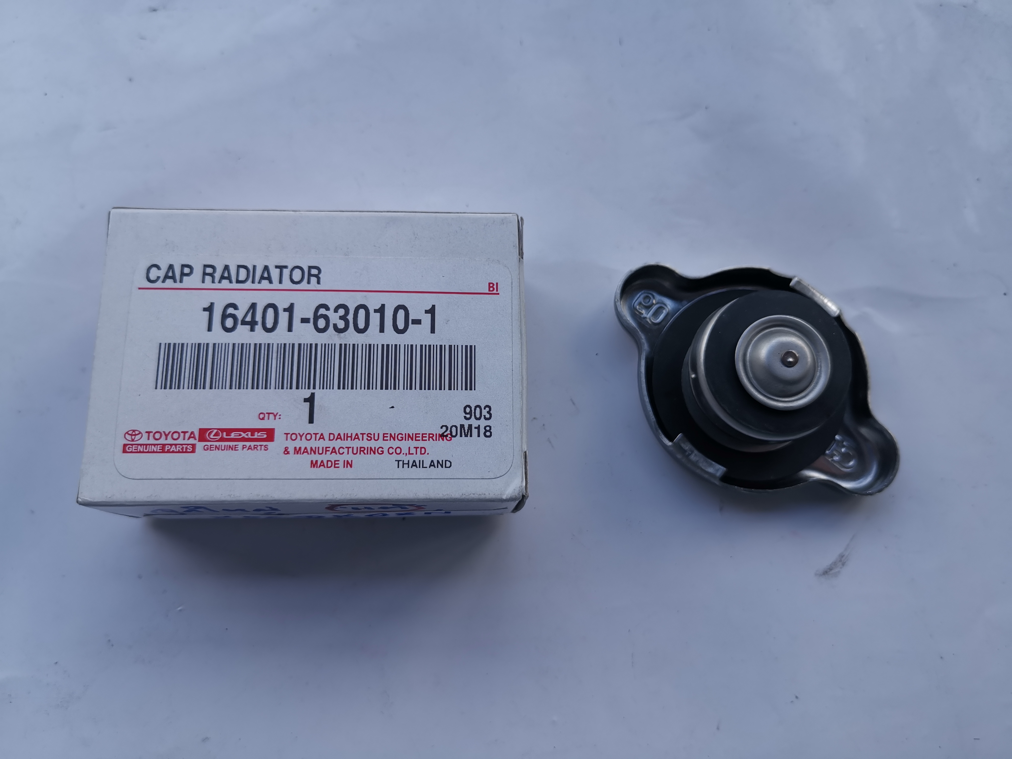 ฝาหม้อน้ำ Cap Radiator TOYOTA แท้เบิกห้าง 0.9ปอนด์ จุกใหญ่ รหัส 16401 ...