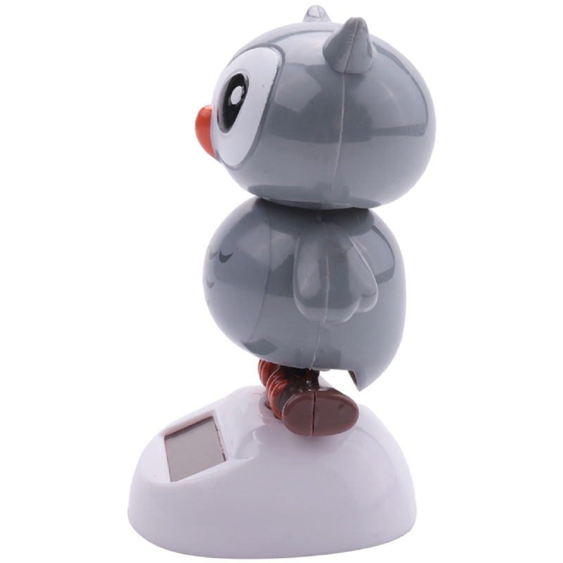 Figurine Owl owl sway to solar energy type Nohohon balance wheel deco ...