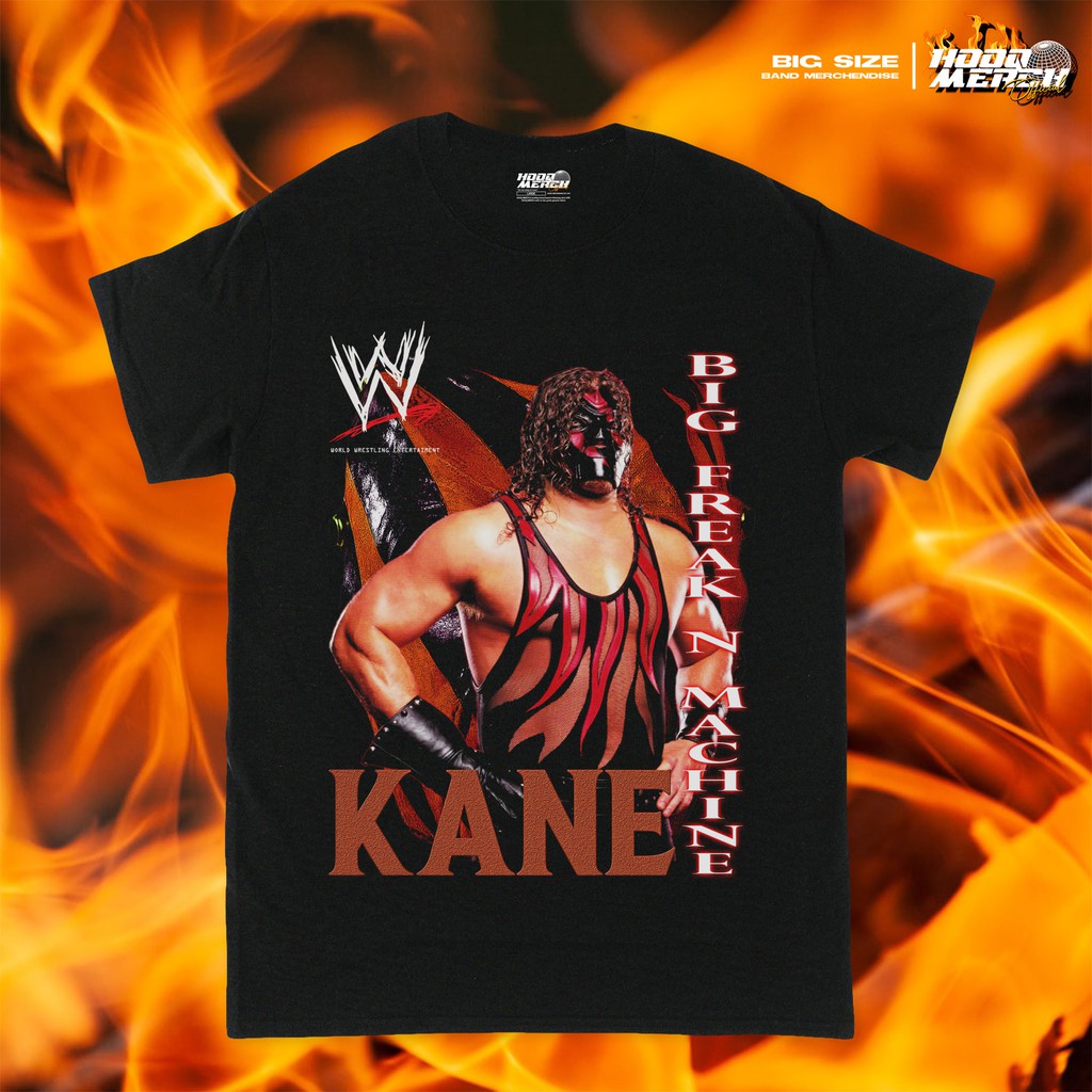 ราคาต่ำสุด!!เสื้อยืดพิมพ์ลาย SMACKDOWN KANE สไตล์วินเทจ - WWE KANE ...