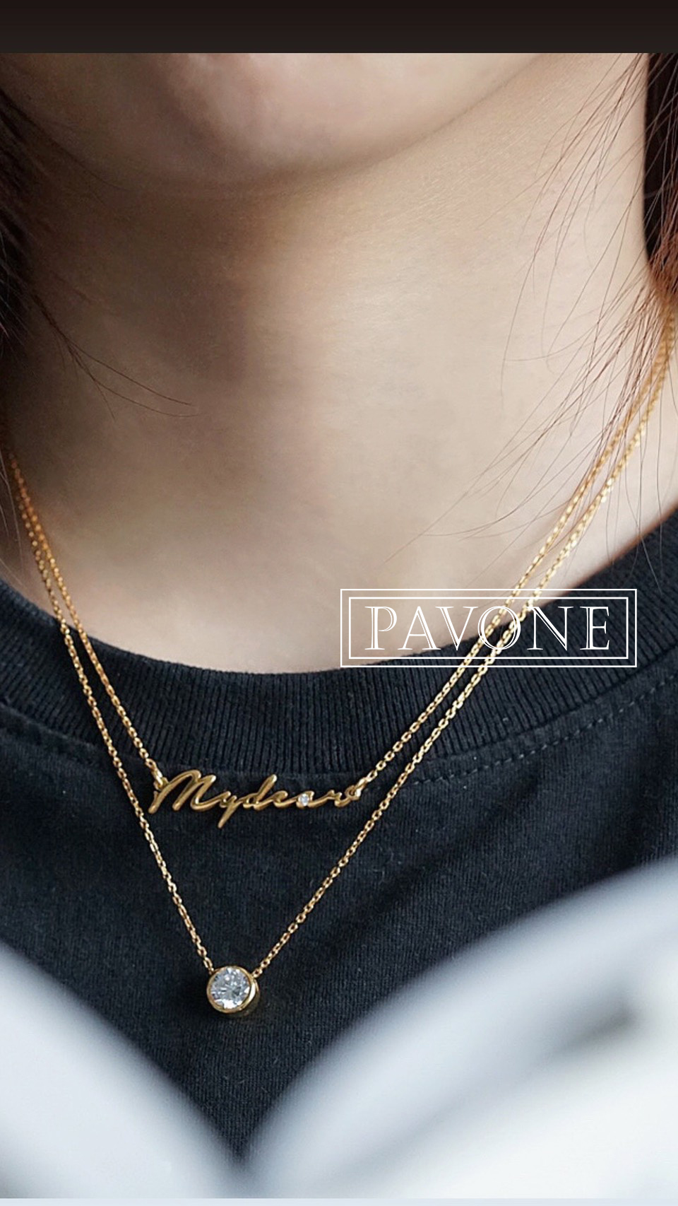 Pavone Jewelry สร้อยคอ 2 ชั้น (Pre-order 10-12 days) เงินแท้ สร้อยตัว ...
