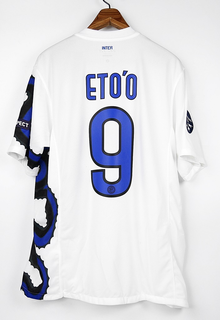 9 ETOO INTER MILAN AWAY DRAGON 2010 2011 FULL PATCH RETRO FOOTBALL ...