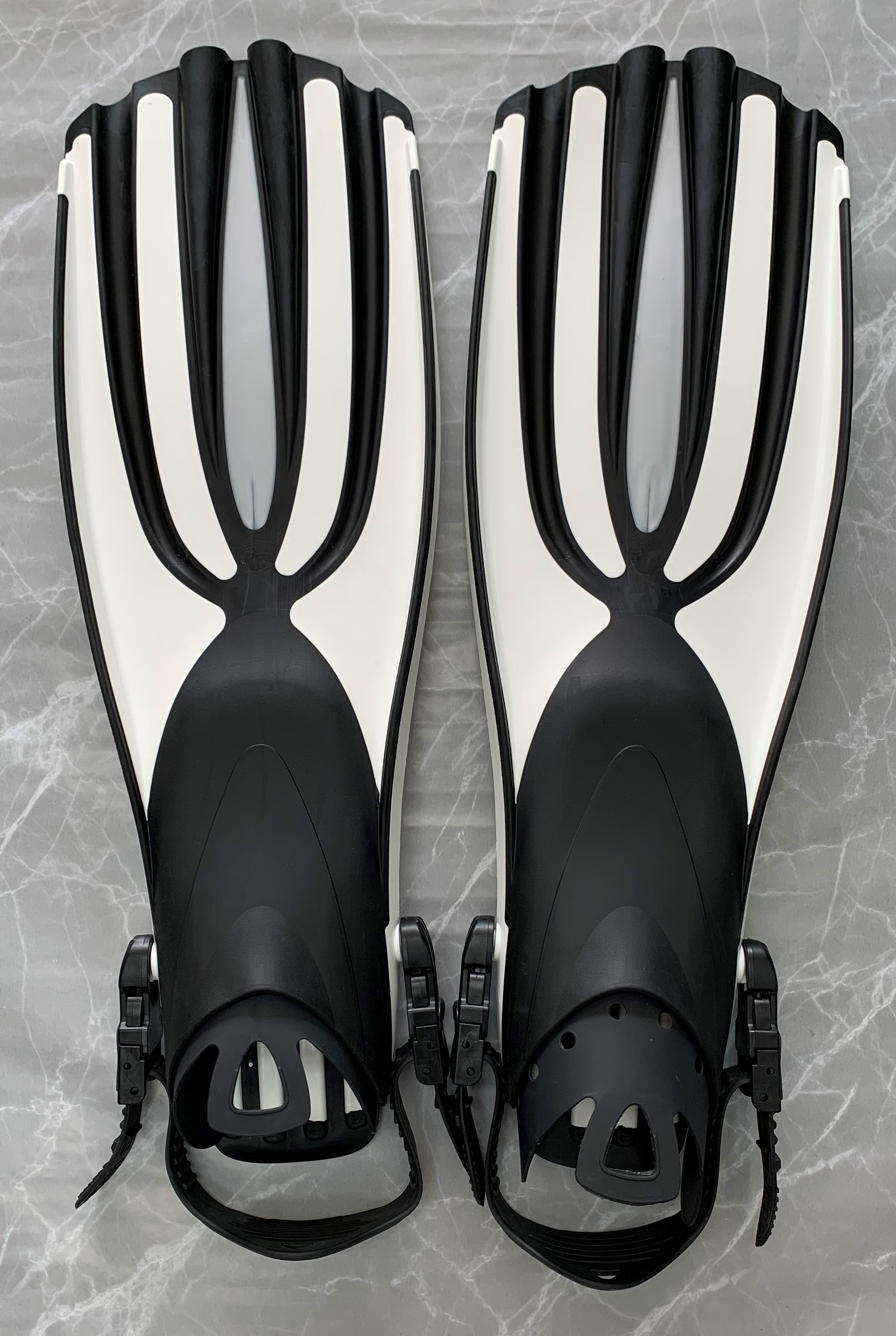 Adjustable Open Heel Diving Fins, Flexible Swimming Fins, Learn to Swim ...