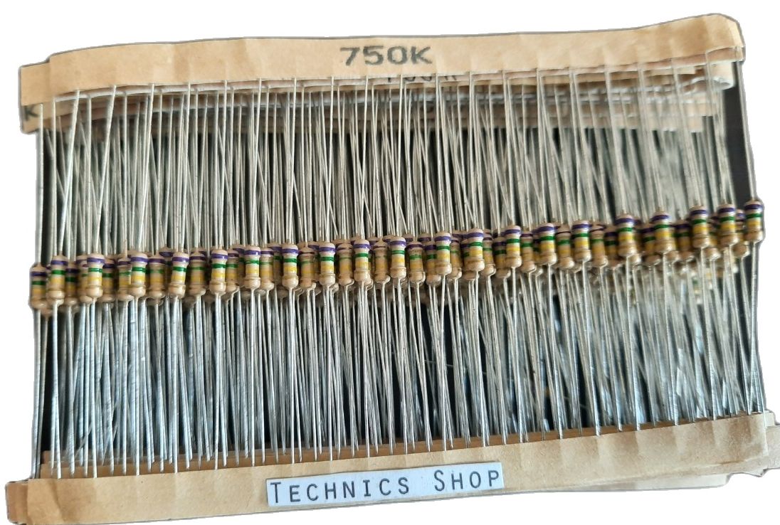 ตัวต้านทาน 750 Kโอห์ม 1/4W จำนวน 20 ตัว Resistor 750 KOhm 20 pcs ...