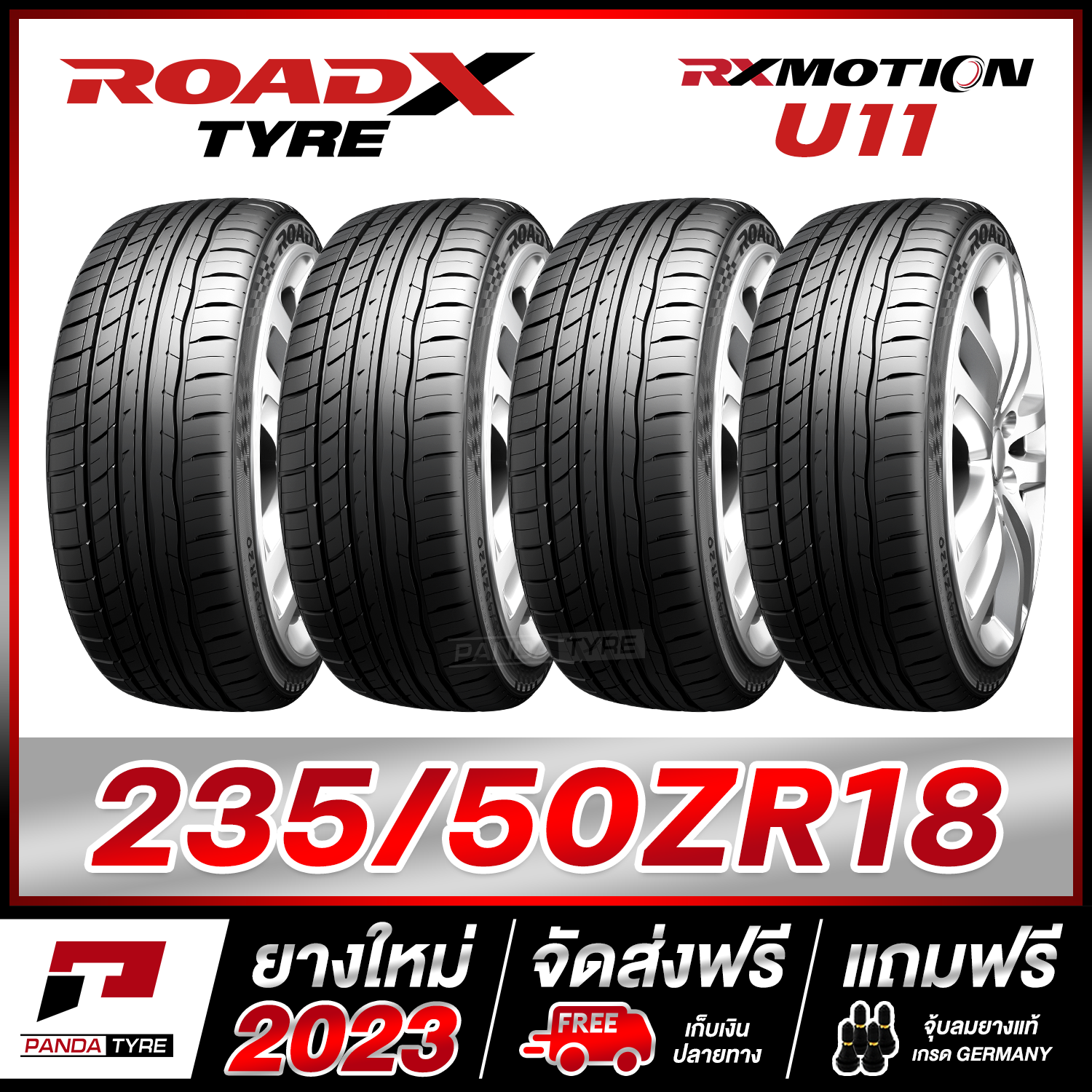ROADX 235/50R18 ยางรถยนต์ขอบ18 รุ่น RX MOTION U11 - 4 เส้น (ยางใหม่ผลิต ...