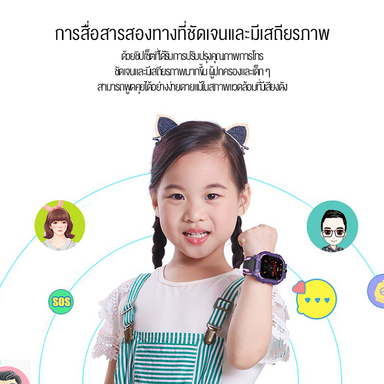 Uonevic สมาร์ทวอทช์ Q88 Smartwatch สมาร์ทวอชเด็ก พร้อมระบบติดตาม LBS ...