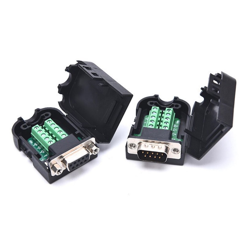 DB9 RS232 RS485 แบบช่องเสียบ ฝาครอบ ตัวผู้ ตัวเมีย Serial(DB9) Male ...