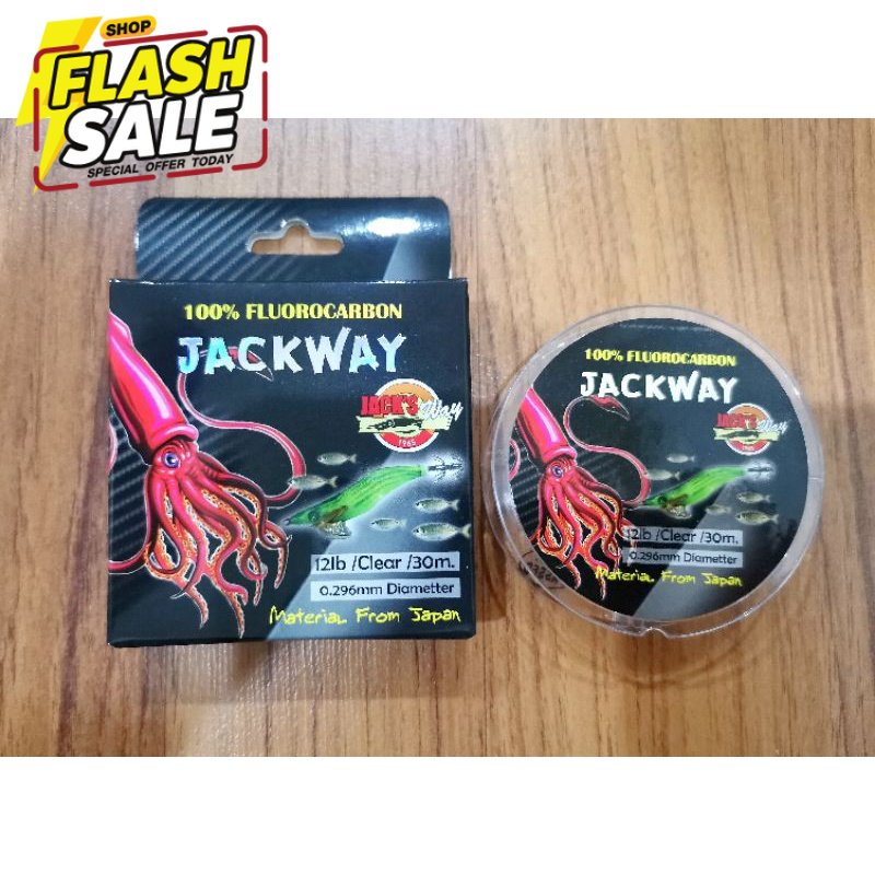 สายฟลูโรคาร์บอน แท้ 100% Jack Way #เอ็นเบ็ด #สายพีอี #สายเอ็น #สายเบ็ด ...