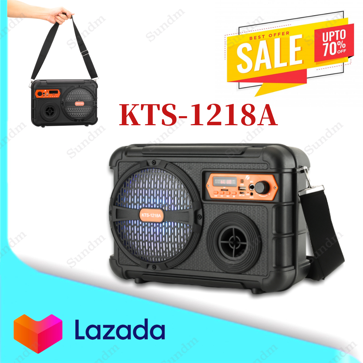 NEW!!! ลำโพงBluetooth KTS-1218A /KTS1218ลำโพงบลูทูธ พร้อมไมค์คาราโอเกะ ...