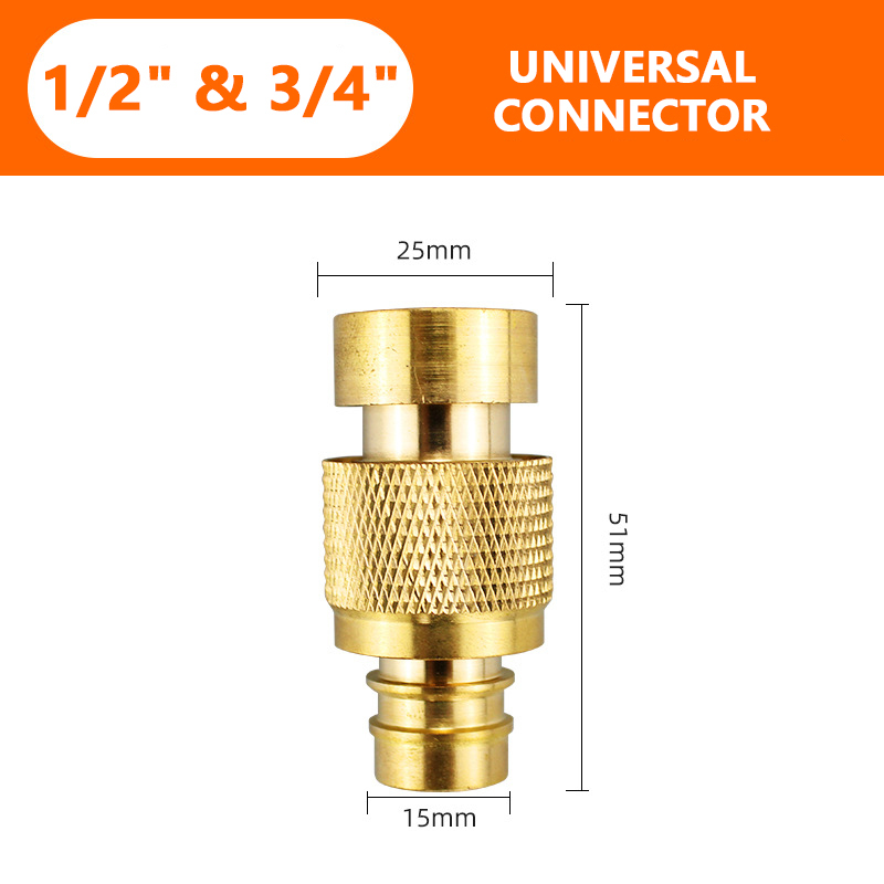 Novix Universal Brass 1/2 Faucet Adapter Water Tap Hose Fittings ...