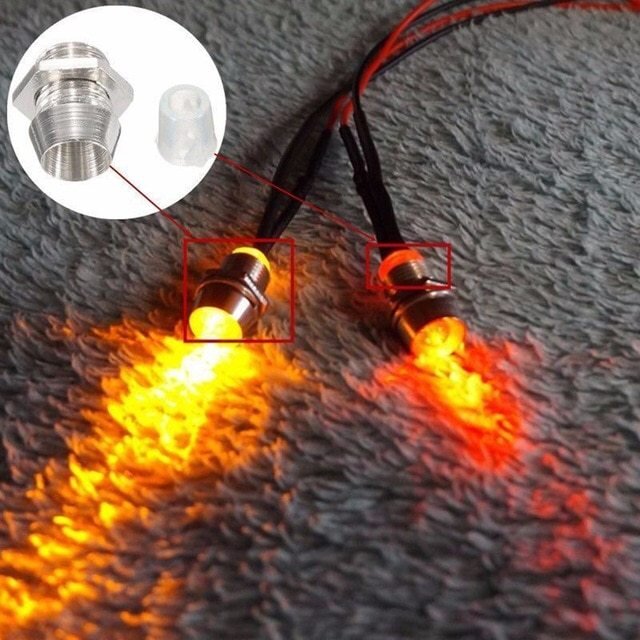 [5 ชิ้น] ปลอกเหล็กใส่ LED 3mm พร้อมน็อตล็อค Metal 3mm LED Lamp Holder ...