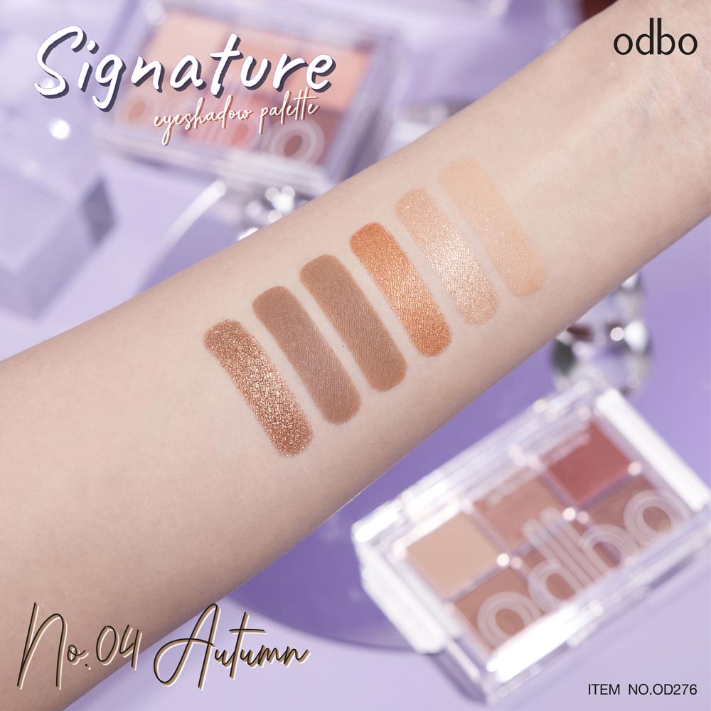OD276 ODBO SIGNATURE EYESHADOW PALETTE โอดีบีโอ ซิกเนเจอร์ อายแชโดว์ พาเลท - Jchan shop - ThaiPick