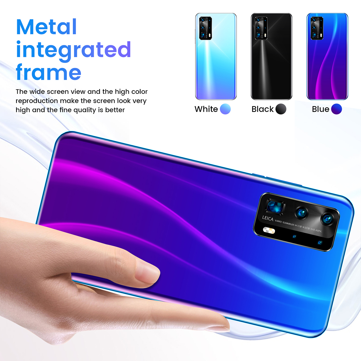 P45 PRO 6.8 นิ้ว 4+32GB ลายนิ้วมือหลายภาษารองรับ โทรศัพท์มือถือ Android ...