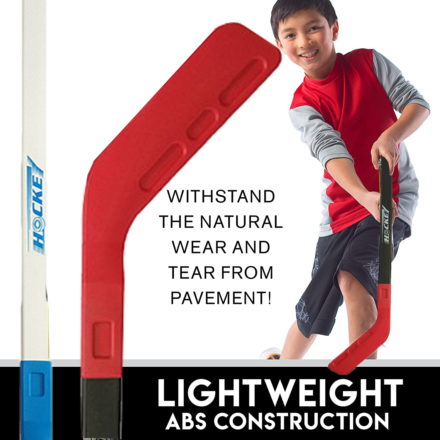 A Set Childrens Toy Pulley Ice Hockey 72CM Plastic Hockey Stick ...