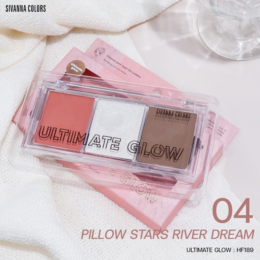 SIVANNA พาเลท 3 in 1 บลัชออนไฮไลท์คอนทัวร์ HF189 SIVANNA COLORS ...