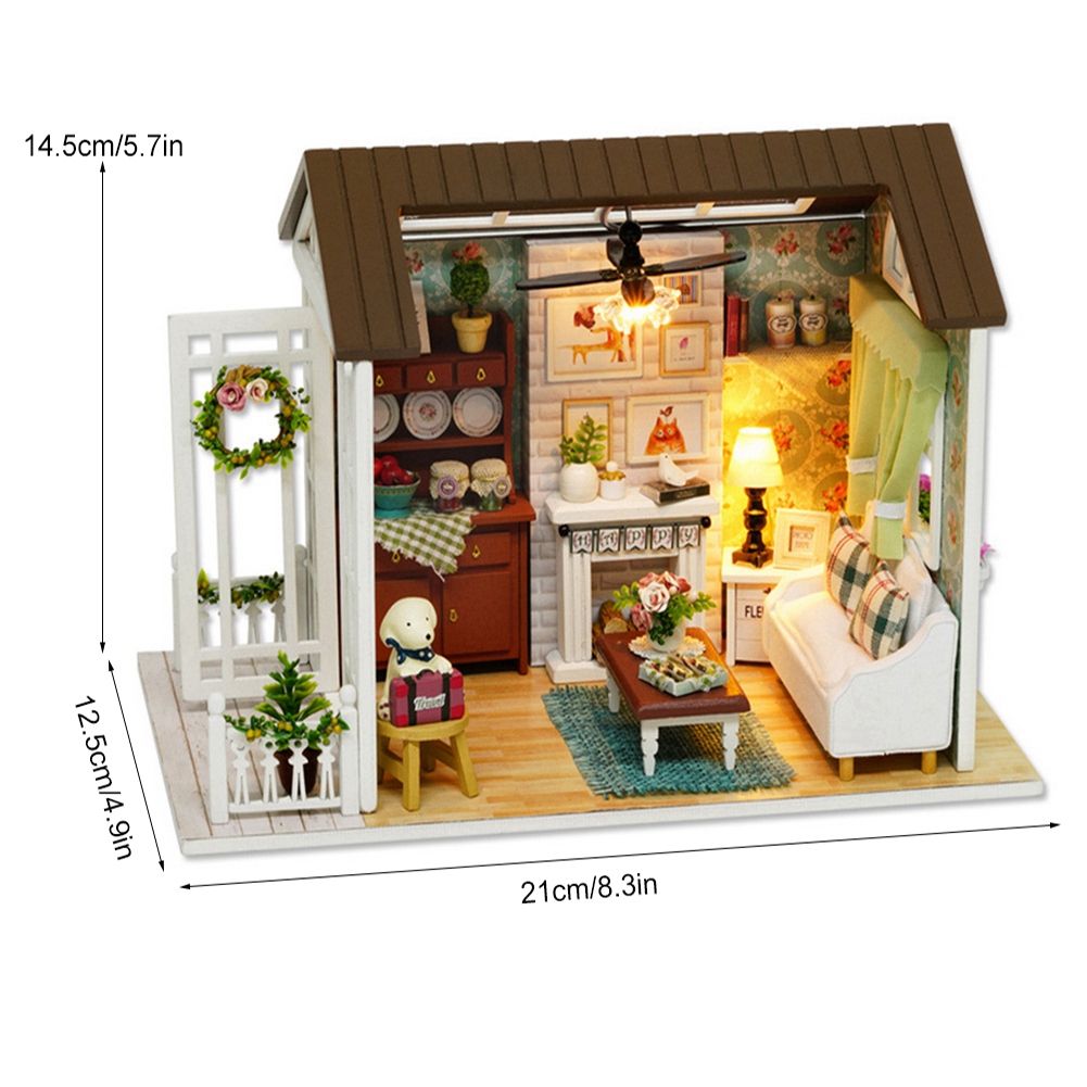 DIY Wooden Cottage Miniature House Kit Kids Gifts Toy Home Decoration ...