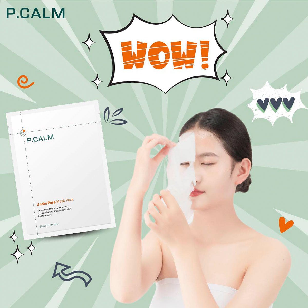 P.CALM UnderPore Mask Pack อันเดอร์พอร์ มาส์ก แพ็ค - All About You - ThaiPick