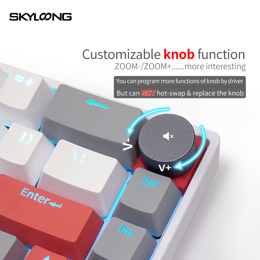 SKYLOONG GK96K LITE GASKETKNOBLayout 96คีย์TRIPPLE Mode - FREE Split ...