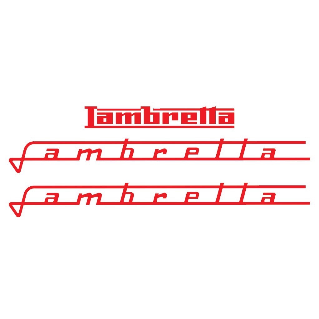 สติ๊กเกอร์ Lambretta Logo (Vintage) 3M สะท้อนแสง (โลโก้ฝาข้าง+ฝาแคร้ง ...