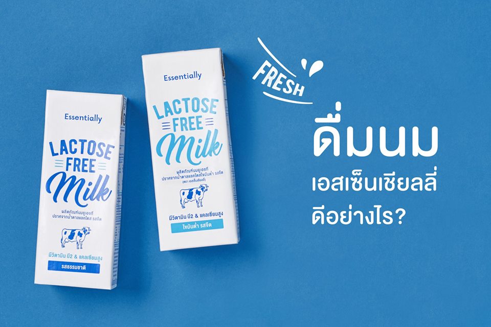 Essentially Lactose Free Milk LowFat นม UHT ปราศจากน้ำตาลแลคโตส รส ...