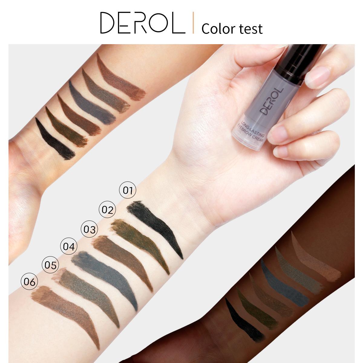 มาสคาร่ากันน้ำ มาสคาร่าคิ้ว DEROL MASCARA 6ml ใช้งานง่าย เนื้อสีชัด กัน ...