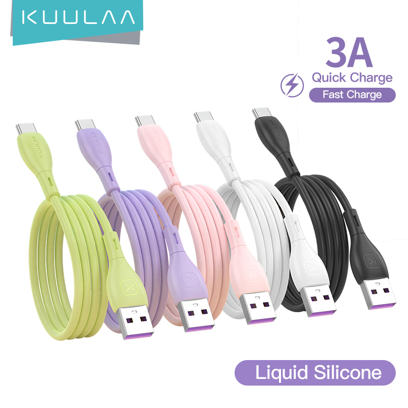 KUULAA USB สายเคเบิล Type C การชาร์จอย่างรวดเร็ว Type C Cable 3A Quick ...