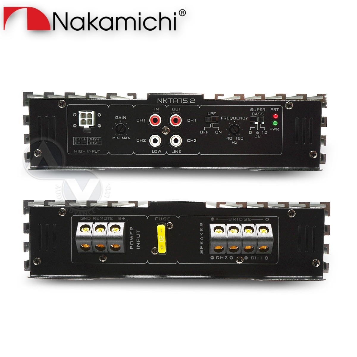 เพาเวอร์ติดรถยนต์ เพาเวอร์แอมป์ พาวเวอร์แอมป์ เพาเวอร์ขับกลาง ขับแหลม CLASS AB 2CH 900W NKTA 75. ...