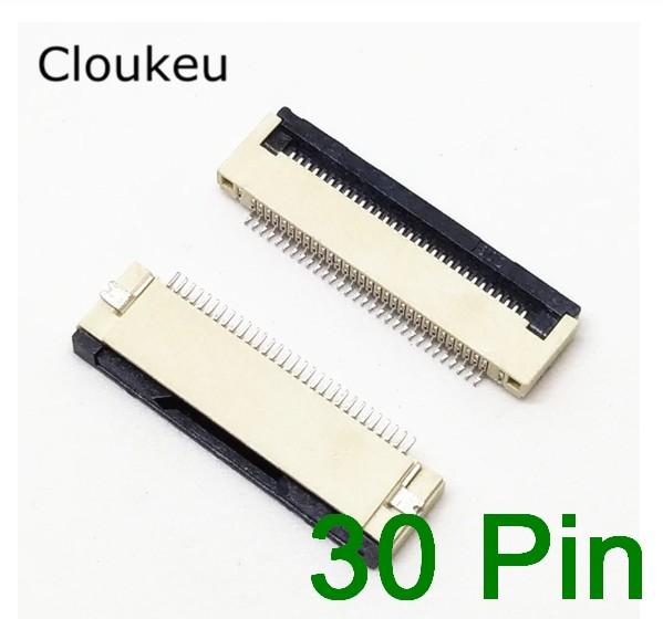 ช่องสายแพร Pitch 1.0mm Socket FFC Flexible Flat Cable 4P 6P 8P 10P 12P ...
