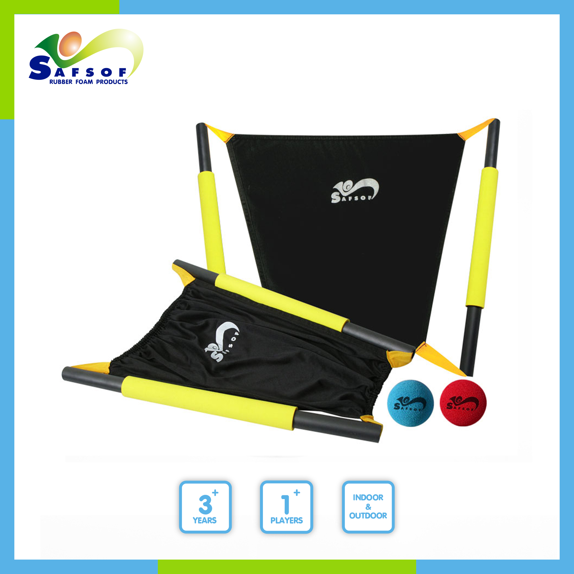 Safsof เกมส์โยนห่วงลงเสา ของเล่นโยนห่วงพร้อมห่วงโยนยาง ห่วงโยนดัดได้ ...