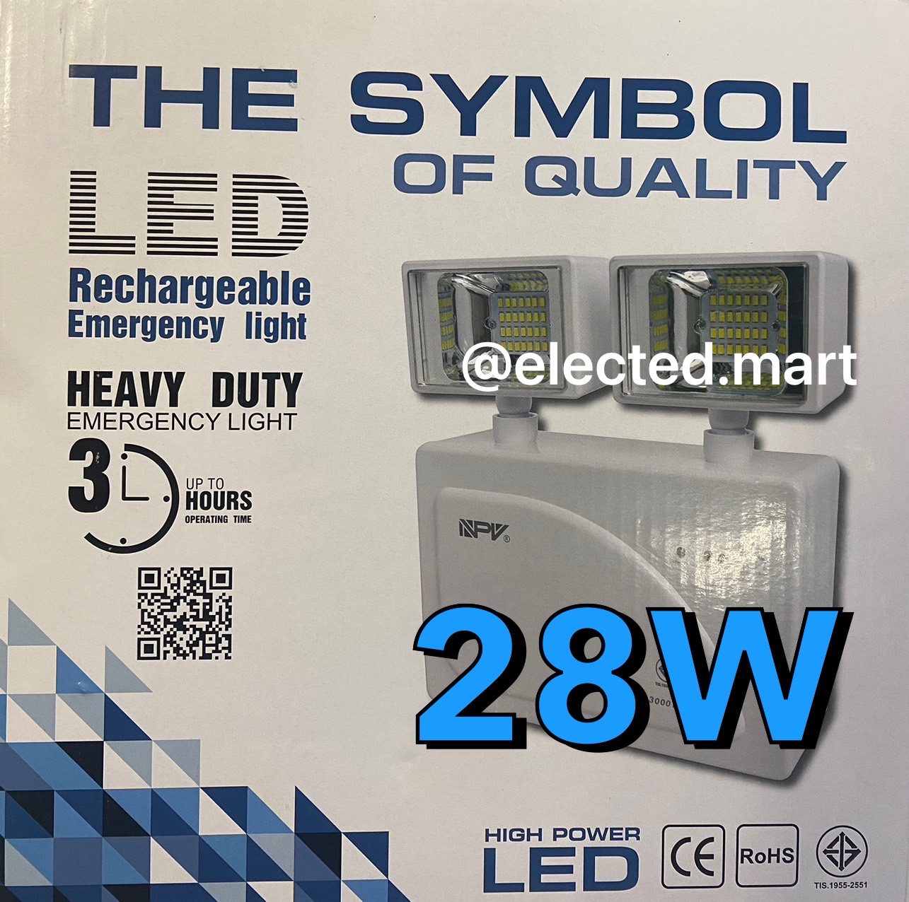 " NPV " ไฟฉุกเฉิน Heavy Duty Emergency Light High Power LED 28W รุ่น E2 ...