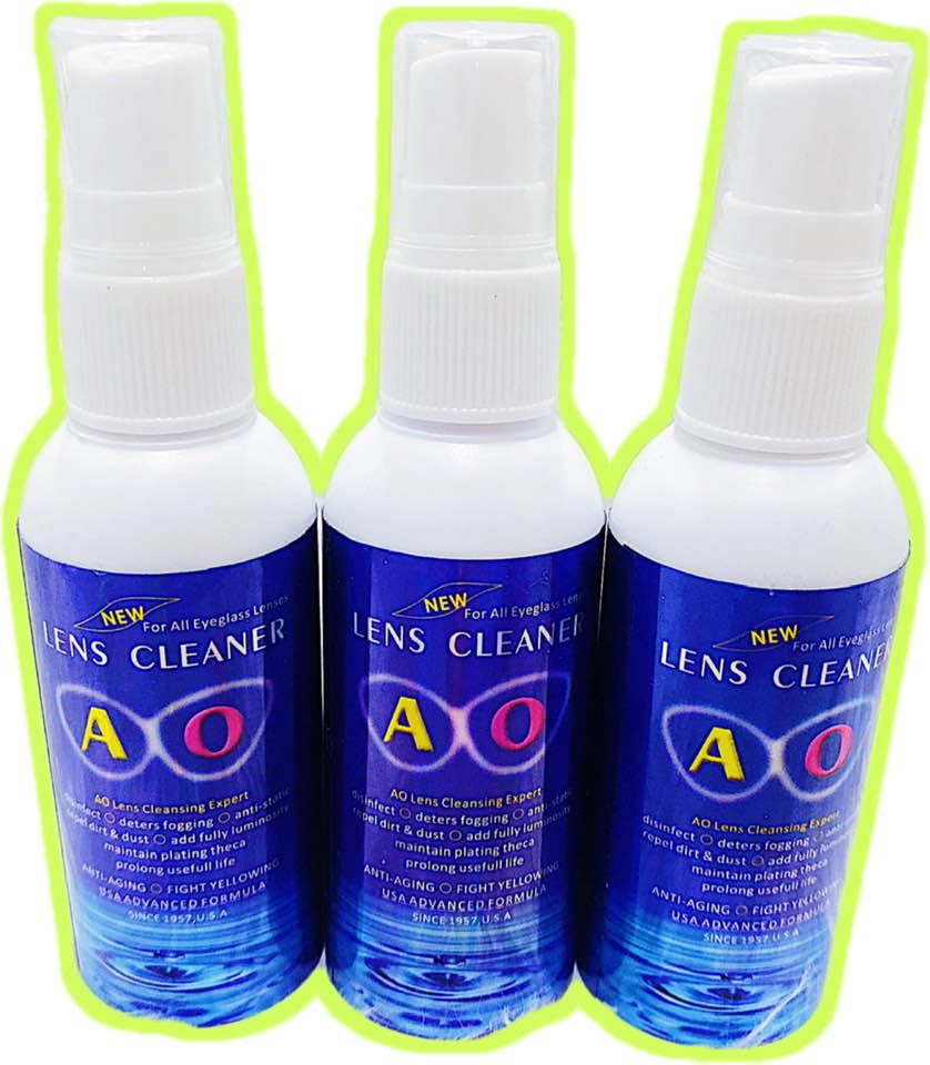น้ำยาทำความสะอาดเลนส์แว่นตา AO LENS CLEANER ขนาด 60 ทำความสะอาดเลนส์ ...