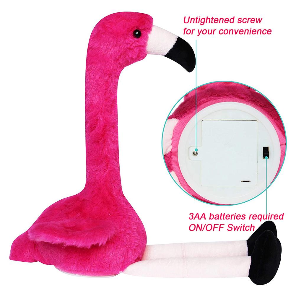 Flamingo Plush Dancing Toy Electric Flamingo Stuffed Toy Talks and ...