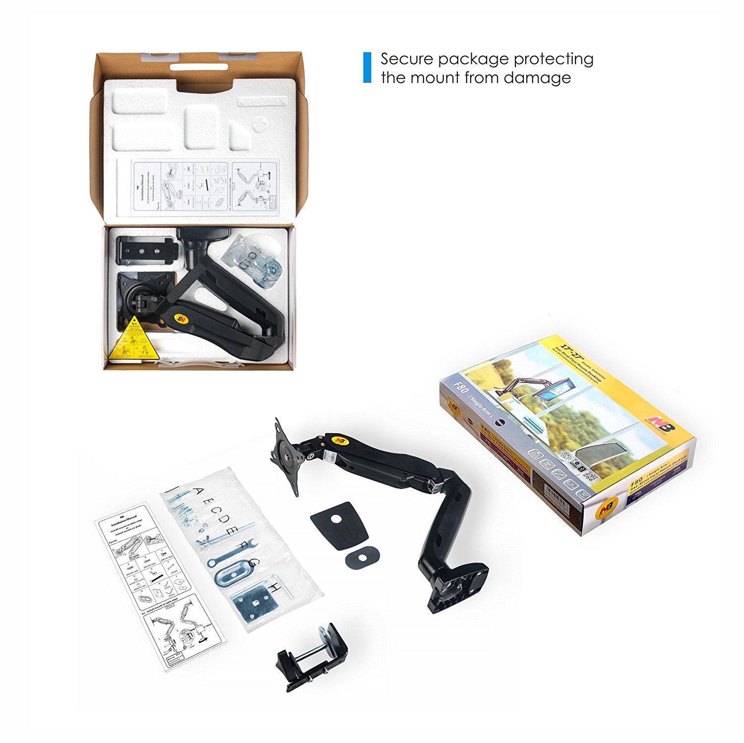 ขาตั้งจอแบบ 1จอ NB F80 และ 2จอ NB F160 (รับจอ 17 นิ้ว -30 นิ้ว) PC ...