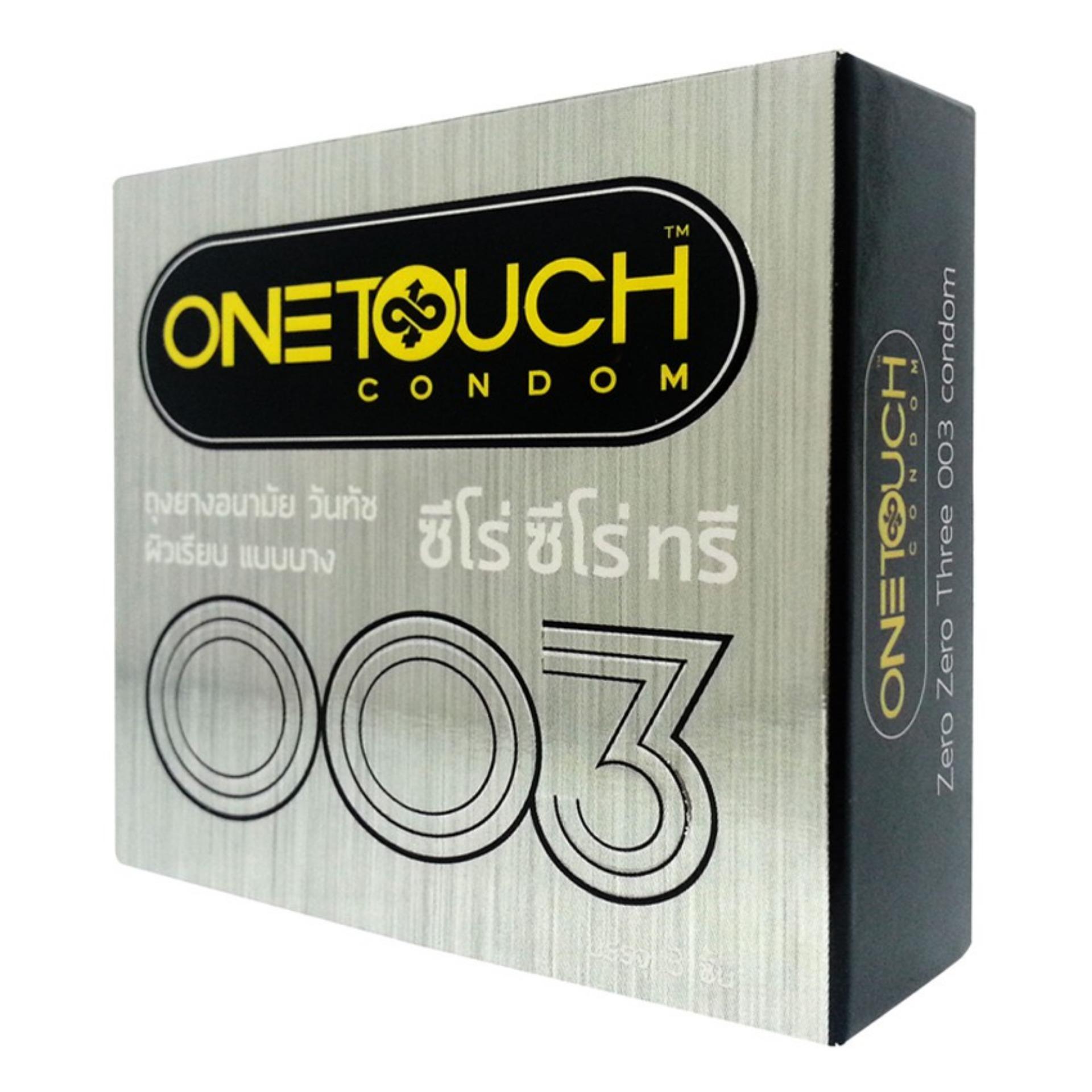 ถุงยางอนามัย ONETOUCH 003 (วันทัช 003 แบบบางมาก [ONE TOUCH]) 1 กล่อง 3 ...