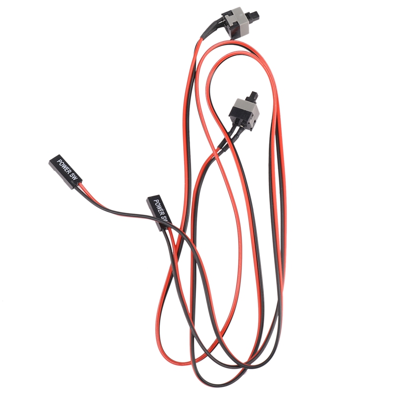 2 Pack 2 Pin SW PC Power Cable on/Off Push Button ATX Computer Switch ...