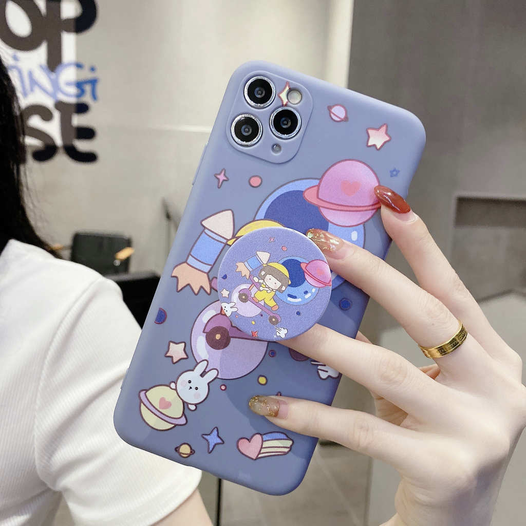 Popsocket + Case Vivo Y15 2020 S1 Pro Y81i V9 Y30 V15 Y71 Y91 Y50 V11i ...