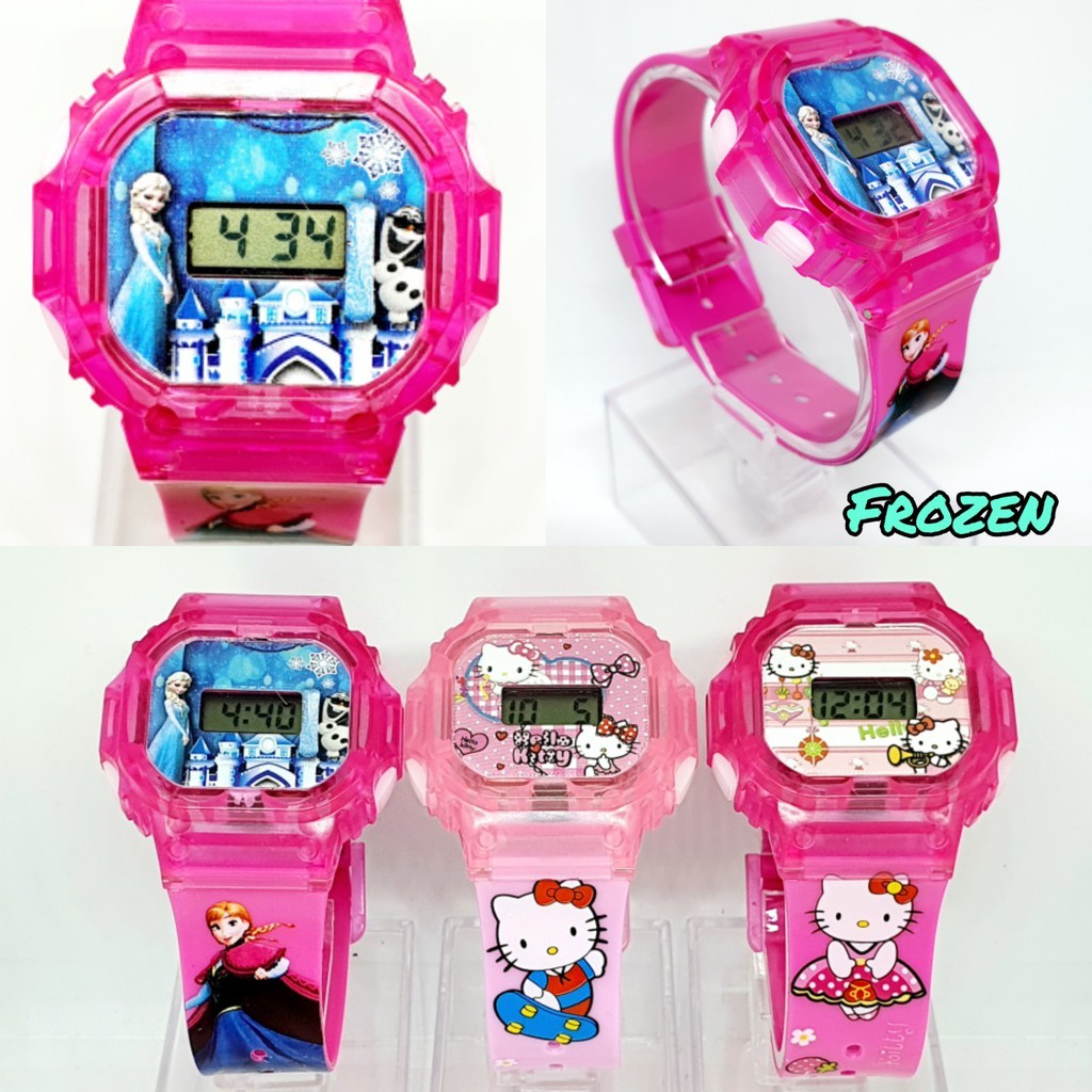 ♤(พร้อมส่ง) นาฬิกาเด็ก มีเสียง+มีไฟ จอแสดงผลLED ระบบดิจิตอล นาฬิกา ...