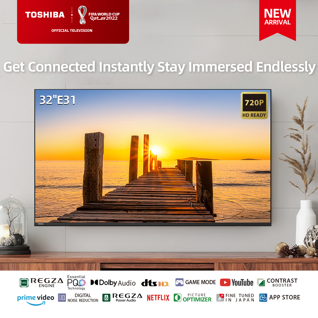 Toshiba TV ทีวี 32 นิ้ว smart tv wifi HD รุ่น 32E31KP Dolby Audio รุ่น ...