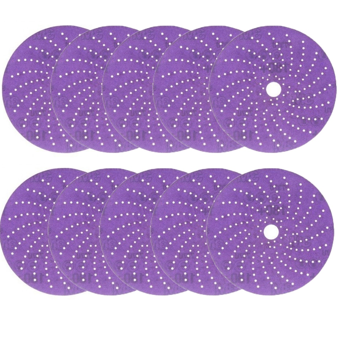 3M 31483 เบอร์ 320 (10แผ่น) กระดาษทรายกลมขัดแห้ง 6 3M Purple Clean ...