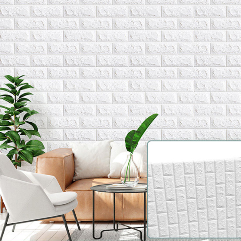 Wallpaper ขนาด 35x38 5 Cm แผ่นใหญ่ วอลเปเปอร์สามมิติ วอลเปเปอร์ 3d สติ๊กเกอร์ติดผนัง 3มิติ มีกาว